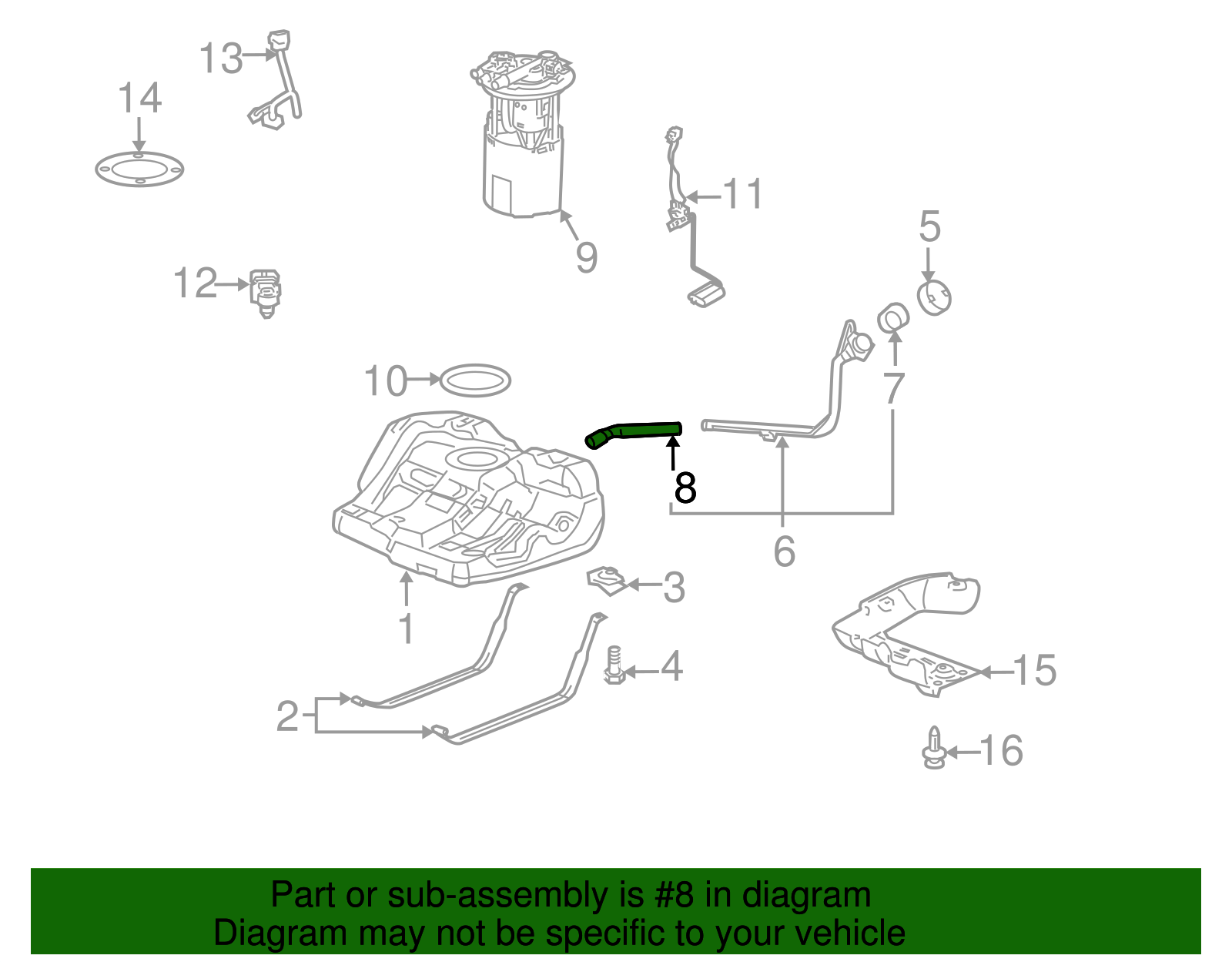 2011-2016 Chevrolet Fuel Tank Filler Hose Kit 19179207 | Capital Chevy ...