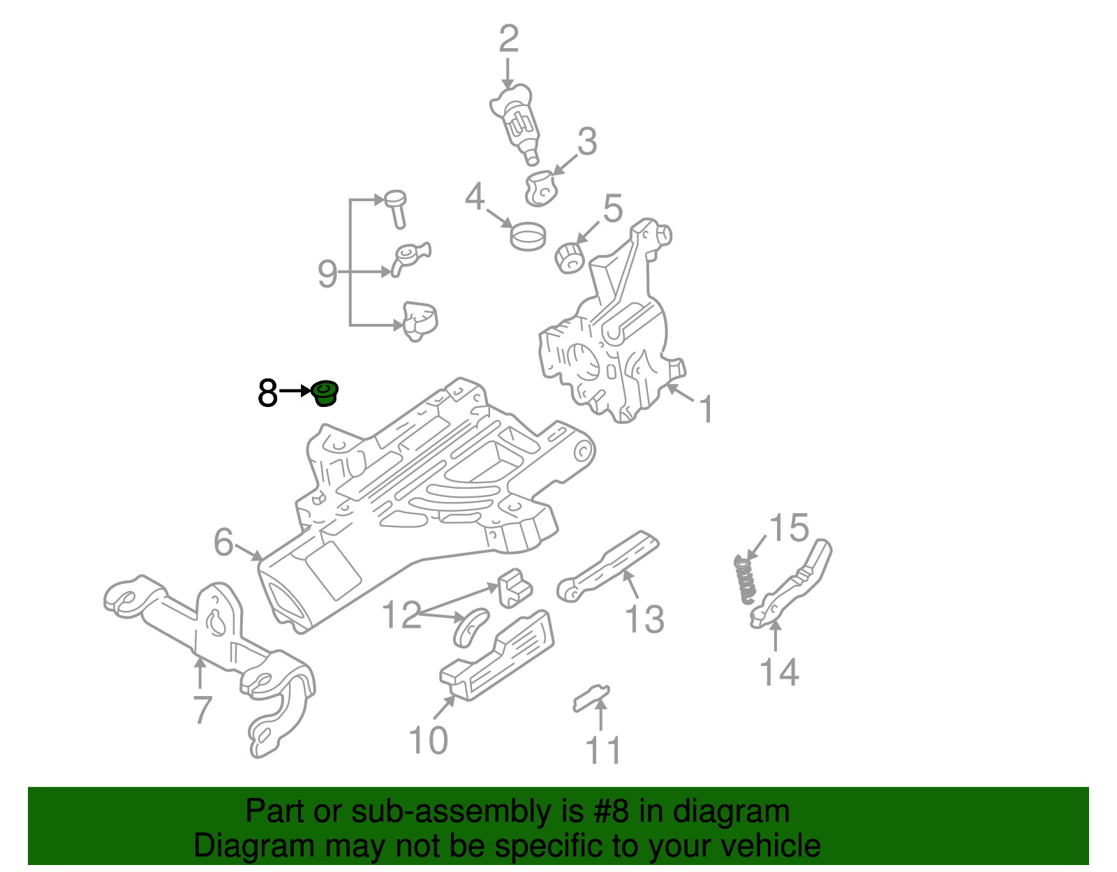 1995-2009 Ford | Column Housing Spacer | F5TZ-3E708-A | Walls' Ford Parts