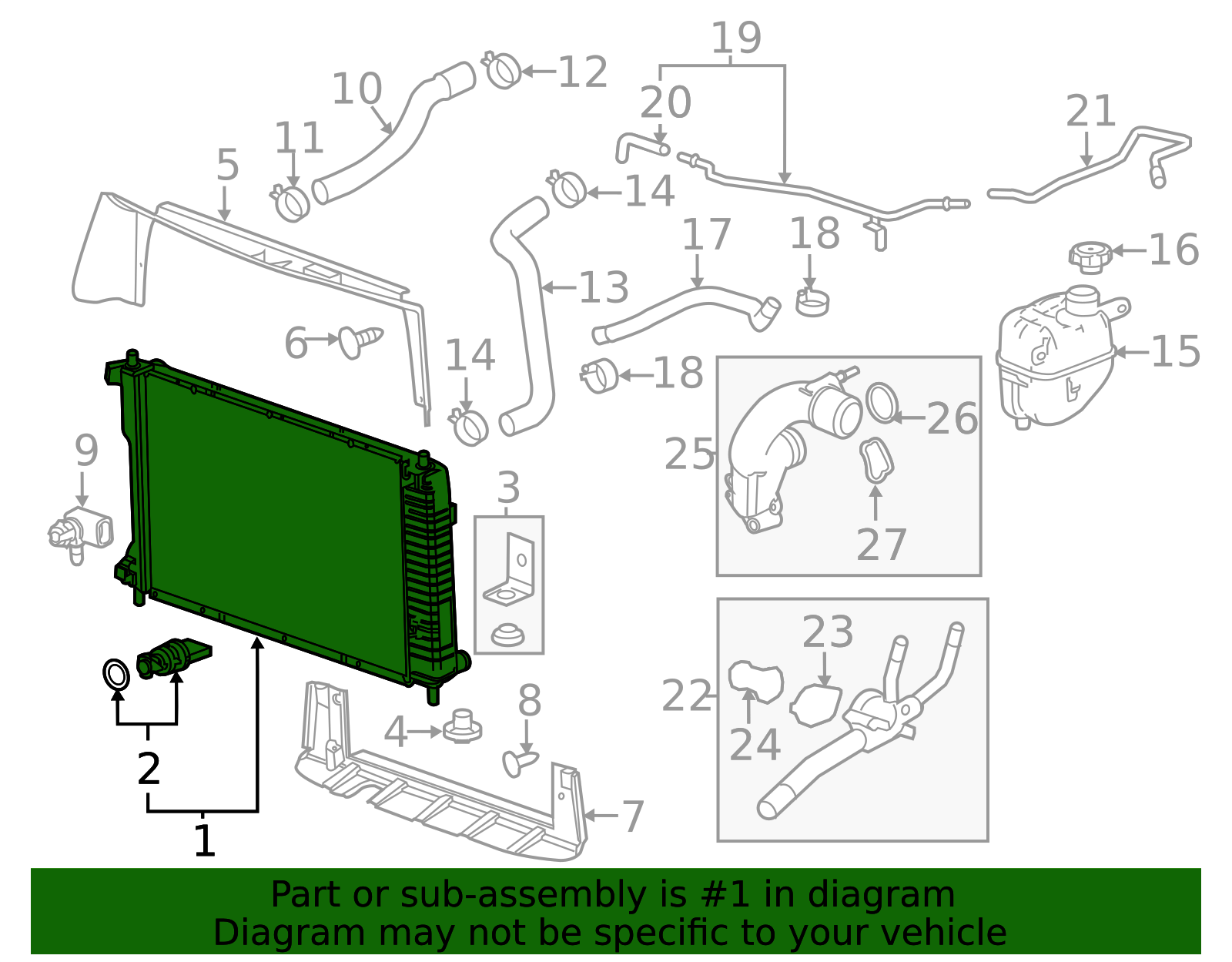 2010-2017 GM Radiator 25952758 GM | GMPartsDirect.com