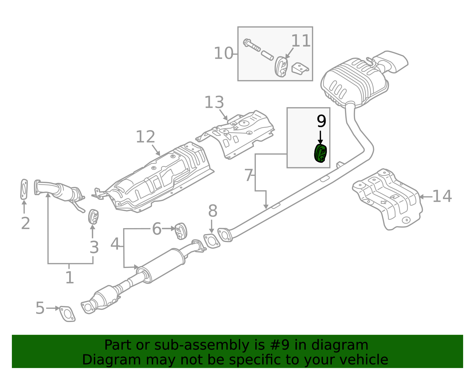 2015-2025 Hyundai Muffler & Pipe Hanger 28780-C1000 | MotorMotor
