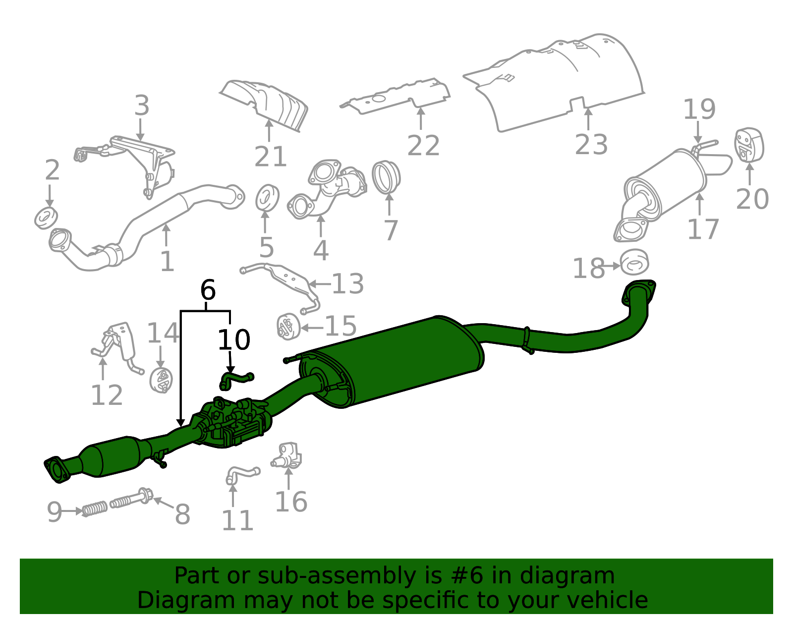 17420-0P490 - 2017-2019 Toyota Highlander - Muffler & Pipe | Toyota ...