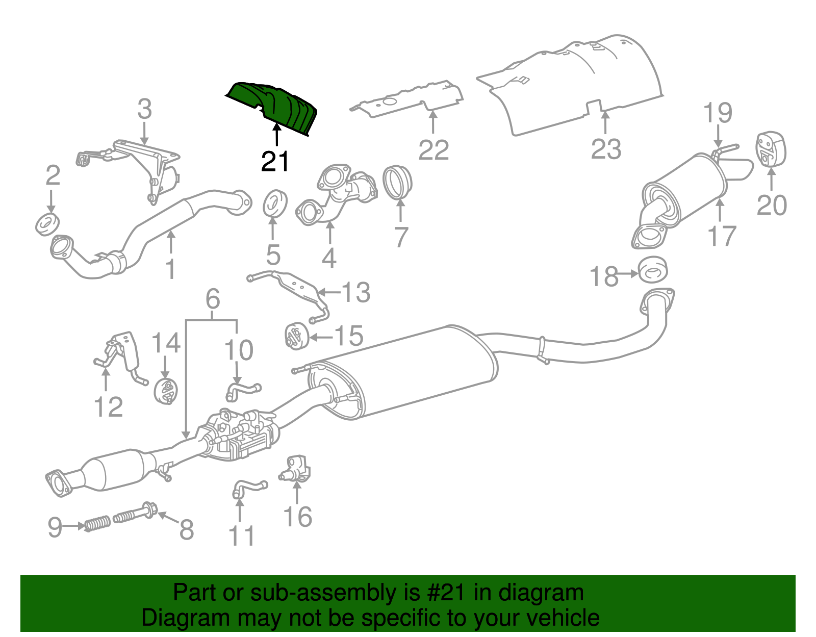 2011-2019 Toyota Highlander Exhaust Heat Shield 58041-48030 | Toyota ...