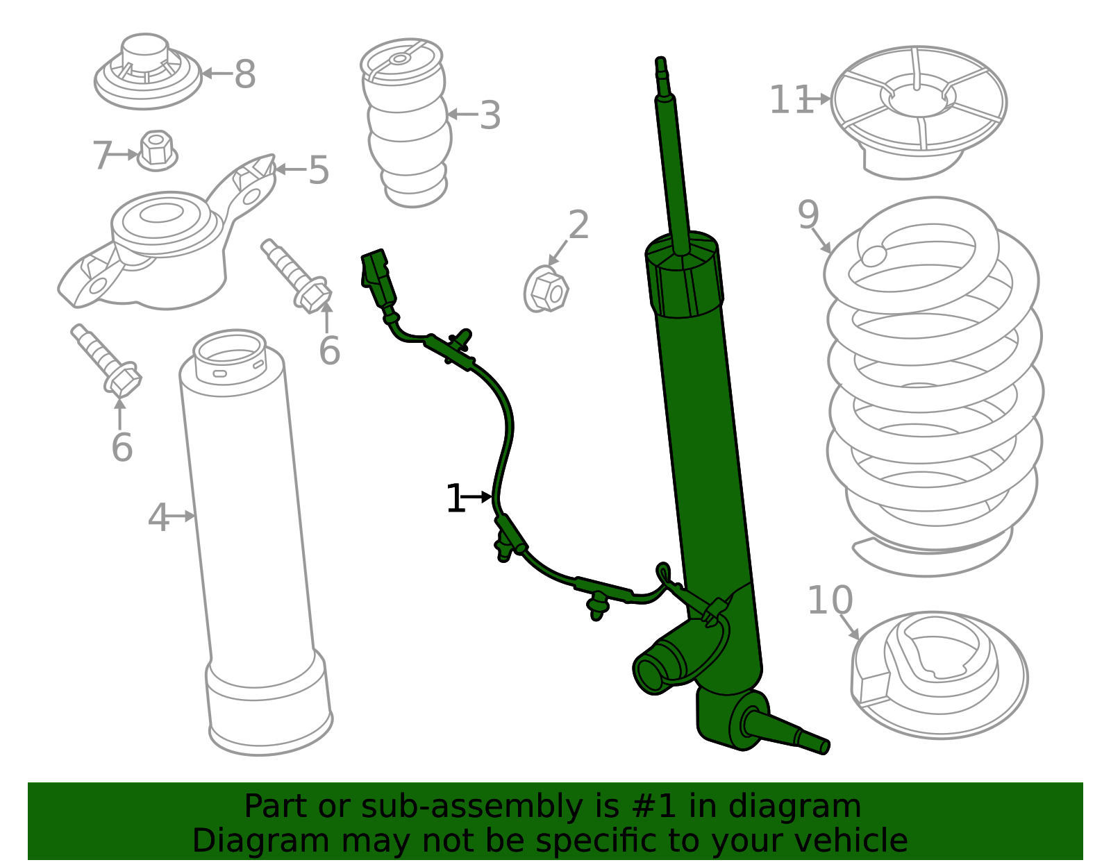 2020-2026 Lincoln Aviator Shock Assembly LC5Z-18125-W | Ford OEM Parts ...