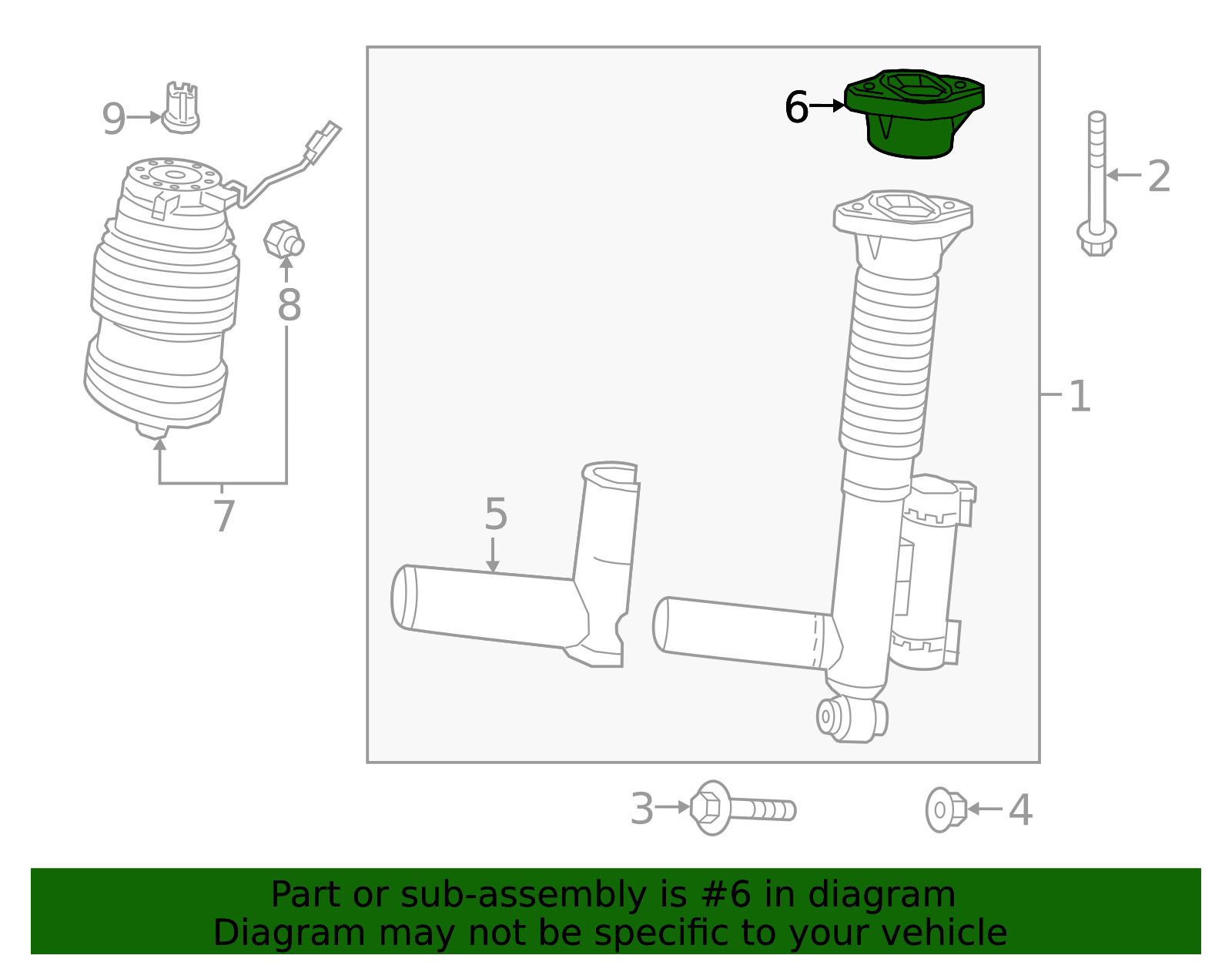 213-326-48-00 - Suspension Shock Absorber Mount 2016-2025 Mercedes-Benz ...