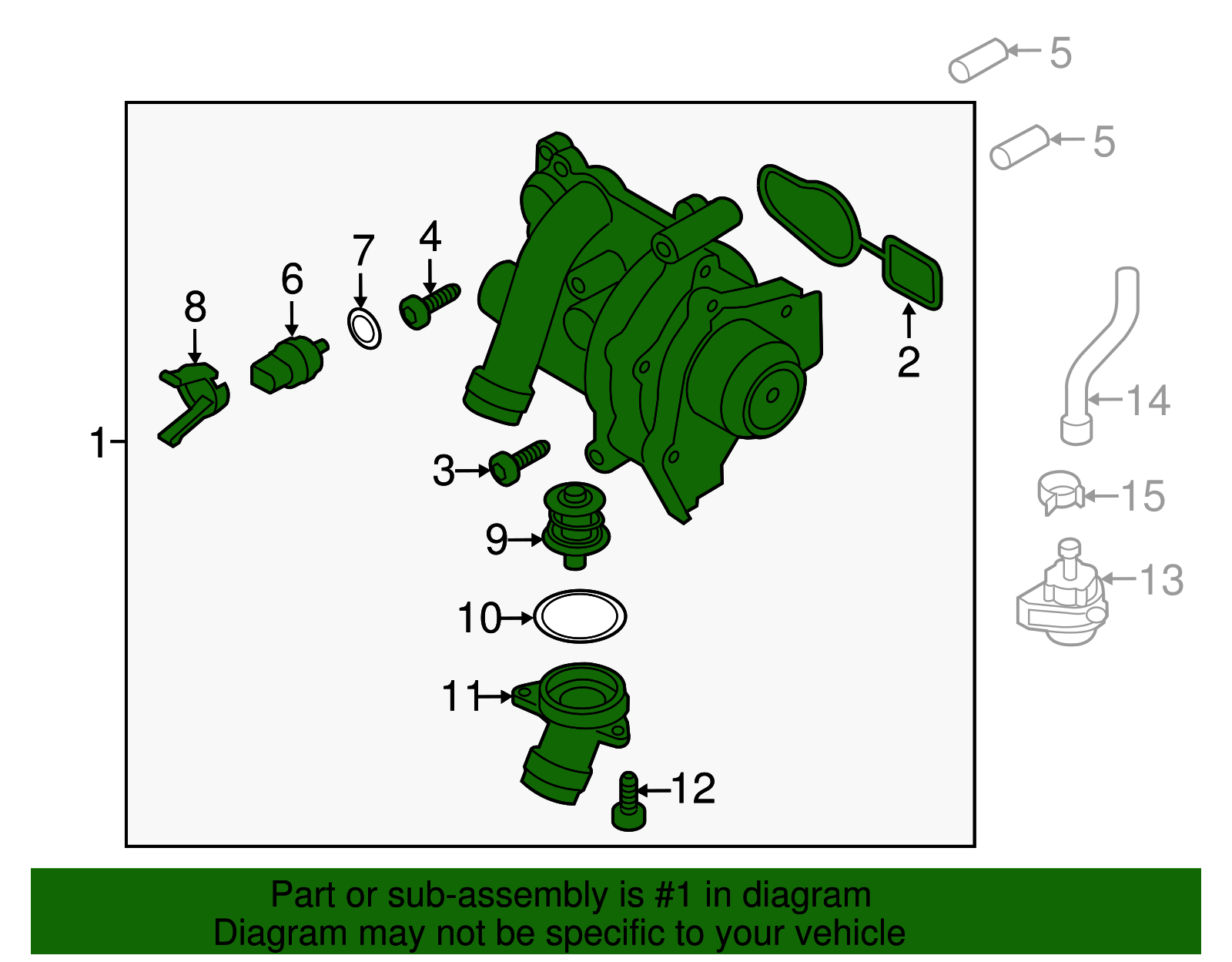 2008-2018 Audi Water Pump Assembly 06H-121-026-ED | Audi USA Parts