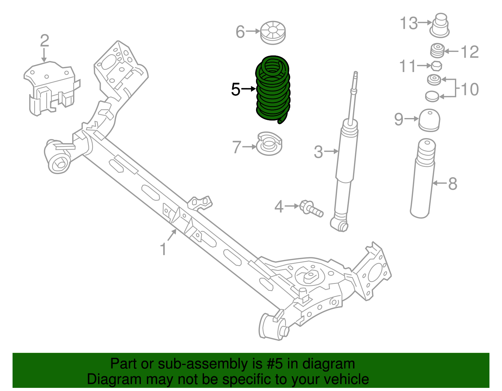 55020-9AM0C - Coil Spring - 2014-2015 Nissan Sentra | Nissan OEM Parts ...