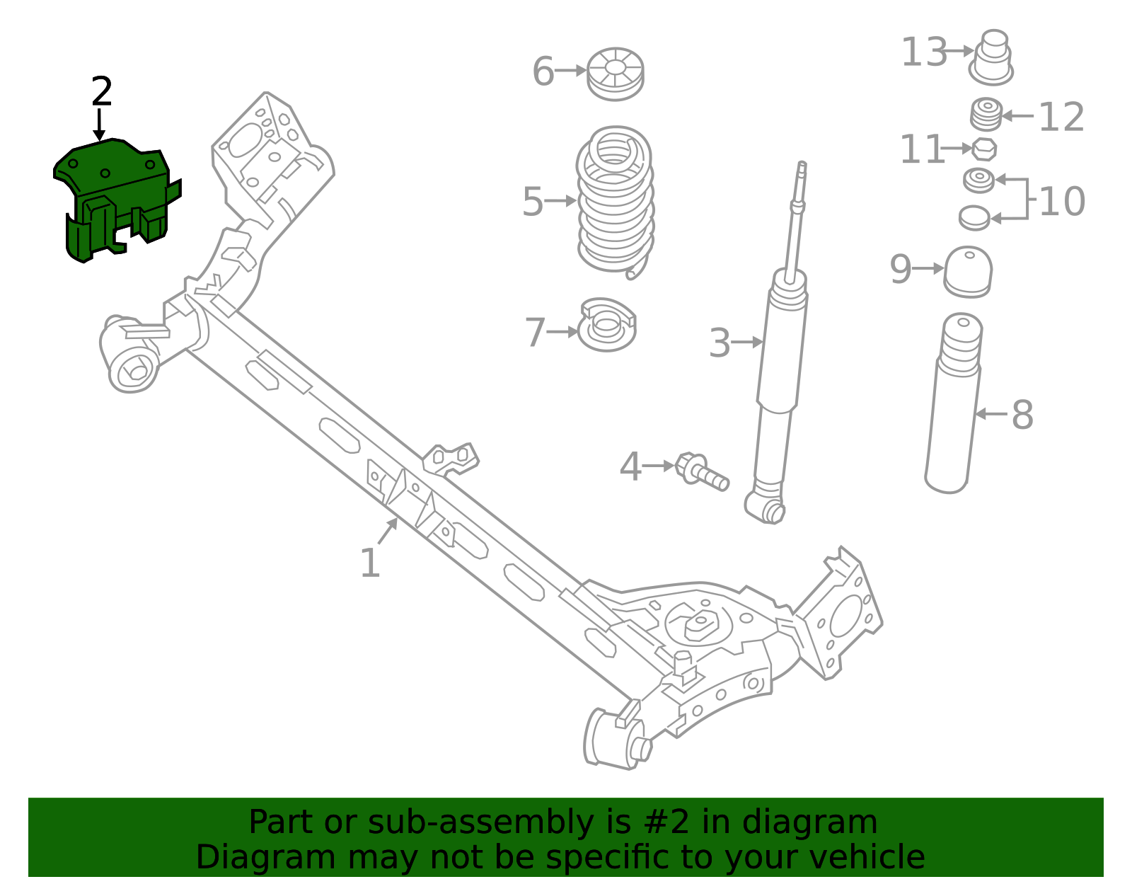 2013-2019 Nissan Sentra Support Bracket - Passenger Side (RH) 55429 ...