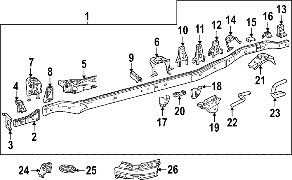 2022-2025 Toyota Cab Mount Bracket 51701-0C010 | Toyota Parts Center
