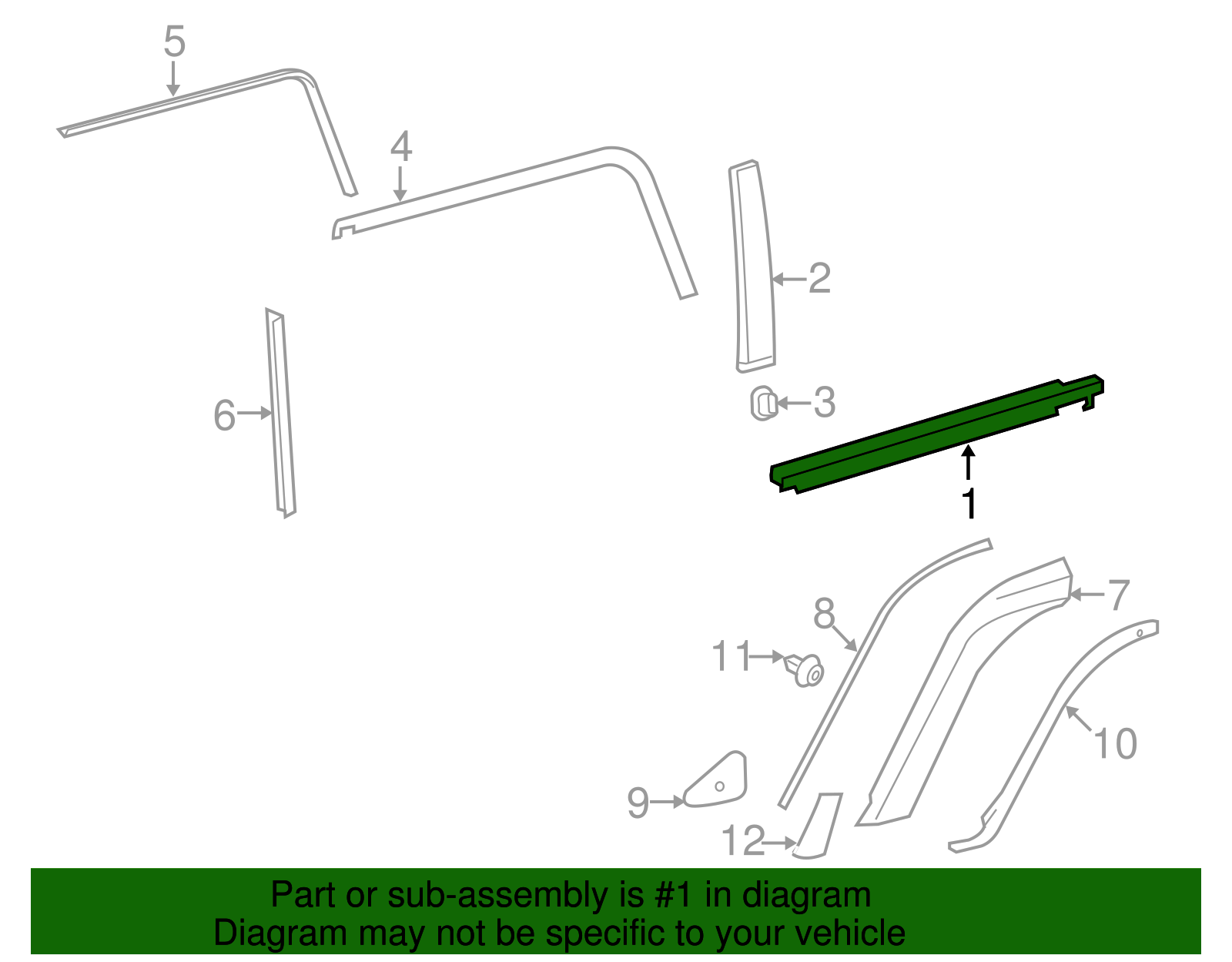 75722-35011 - Belt Molding 2010-2024 Toyota 4Runner | Brantford Toyota ...