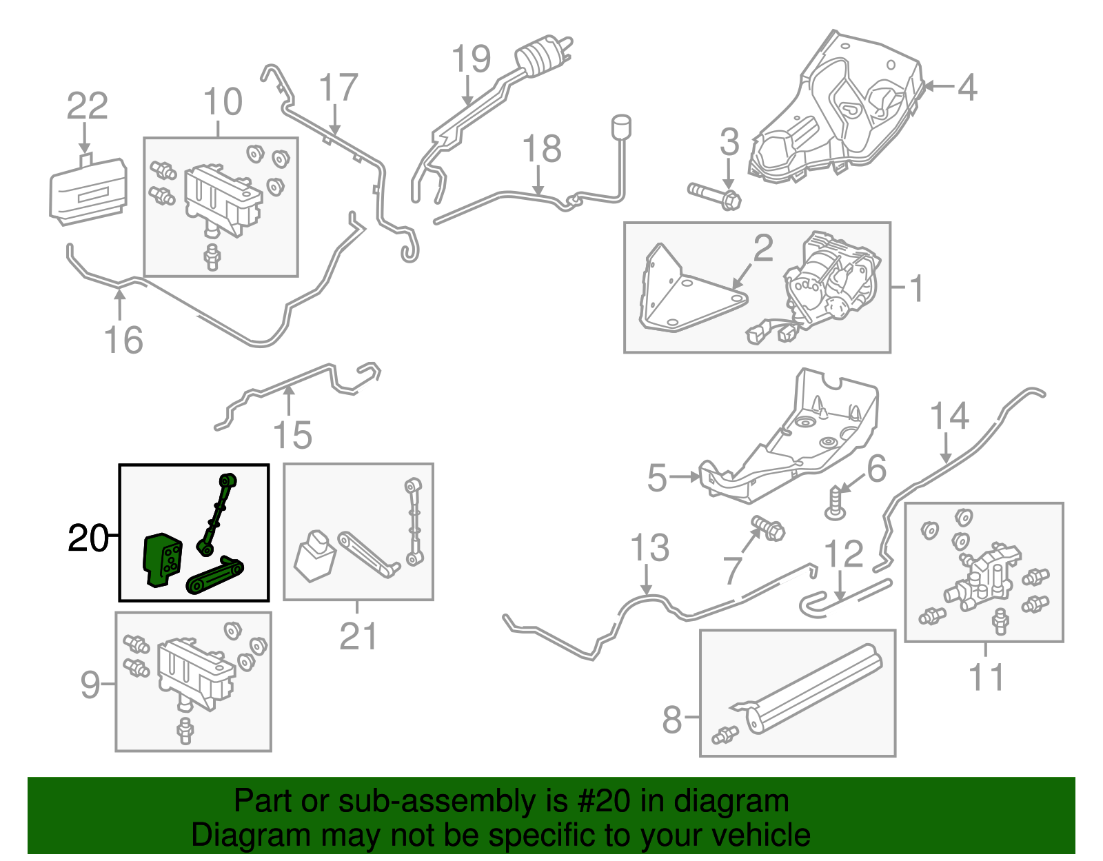 2010-2016 Land Rover LR4 Level Sensor LR023646 | OEM Euro Parts