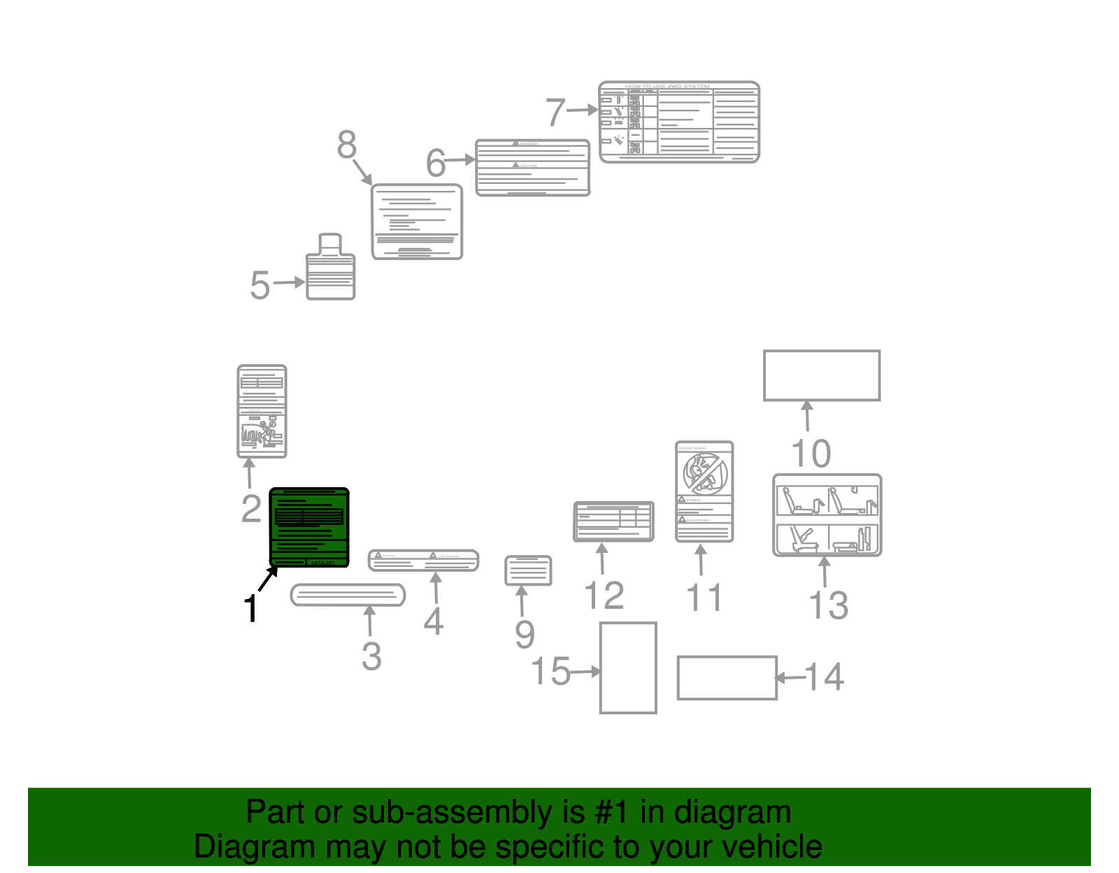 2009 Nissan Emission Label 14805-ZL20D | Scott Evans Nissan Parts