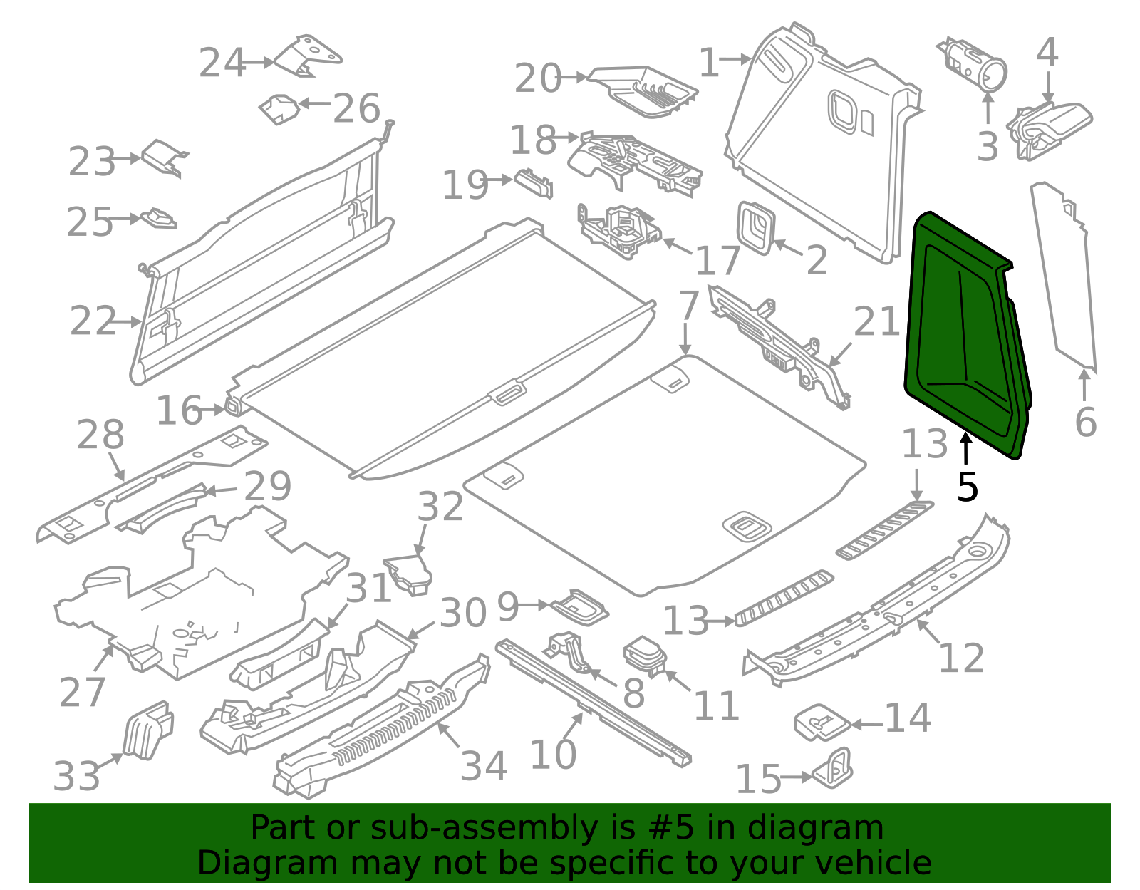 51477446321 - 2018-2024 BMW X3 Rear Trim (51-47-7-446-321) | BMW of ...
