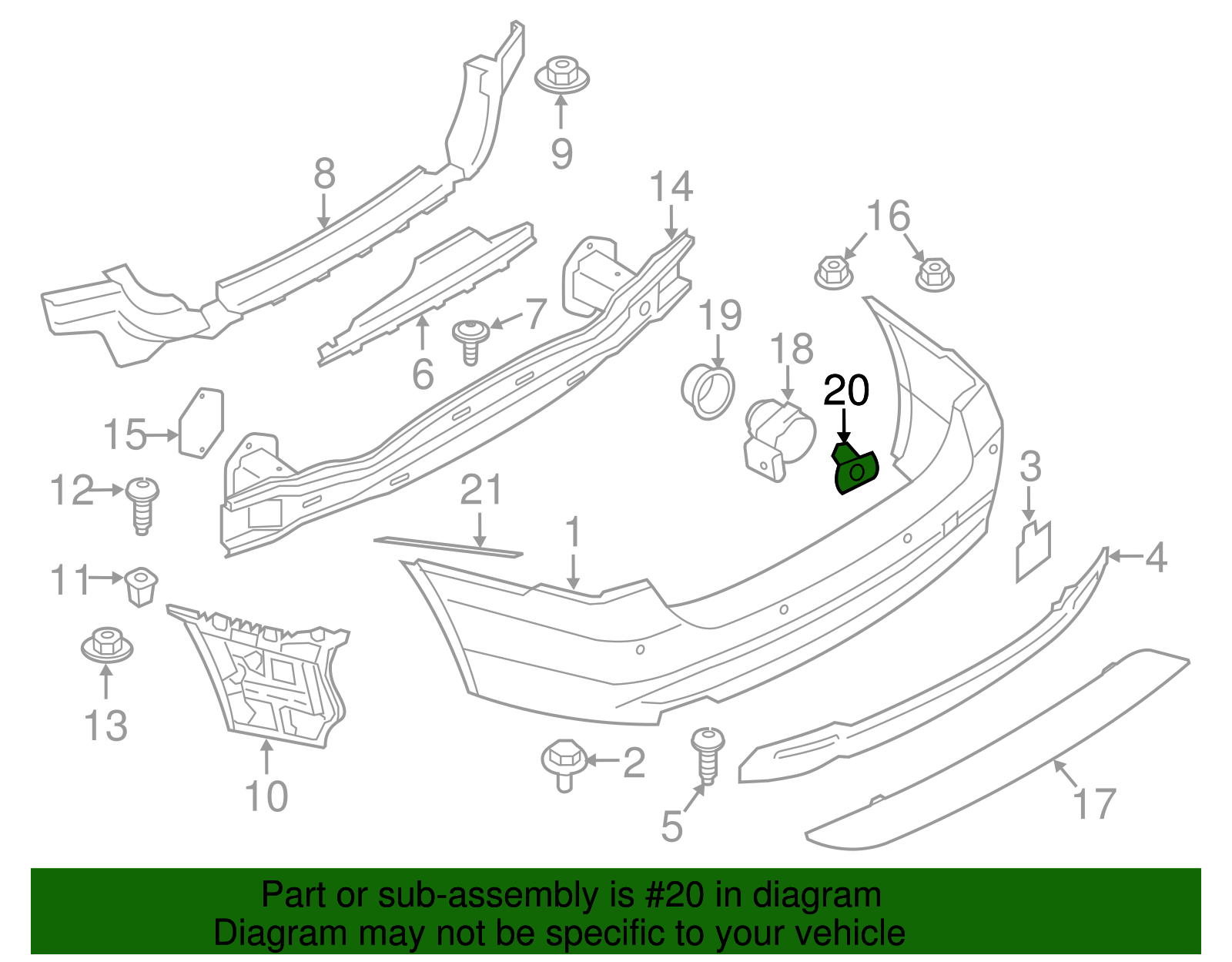 51-12-7-471-735 - Park Sensor Holder - 2014-2016 BMW | Buy BMW Parts Now