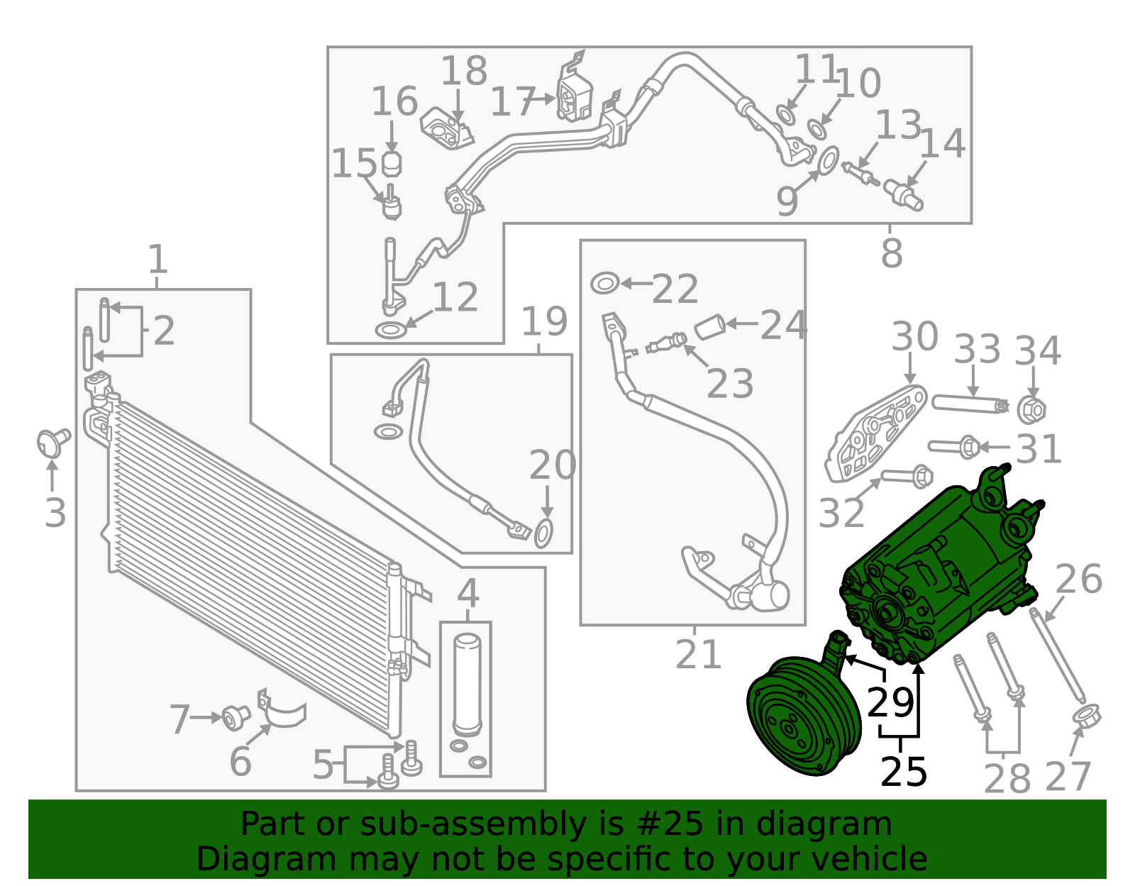 CV6Z-19703-AJ - A/C Compressor 2013-2016 Ford | Ford Parts Direct