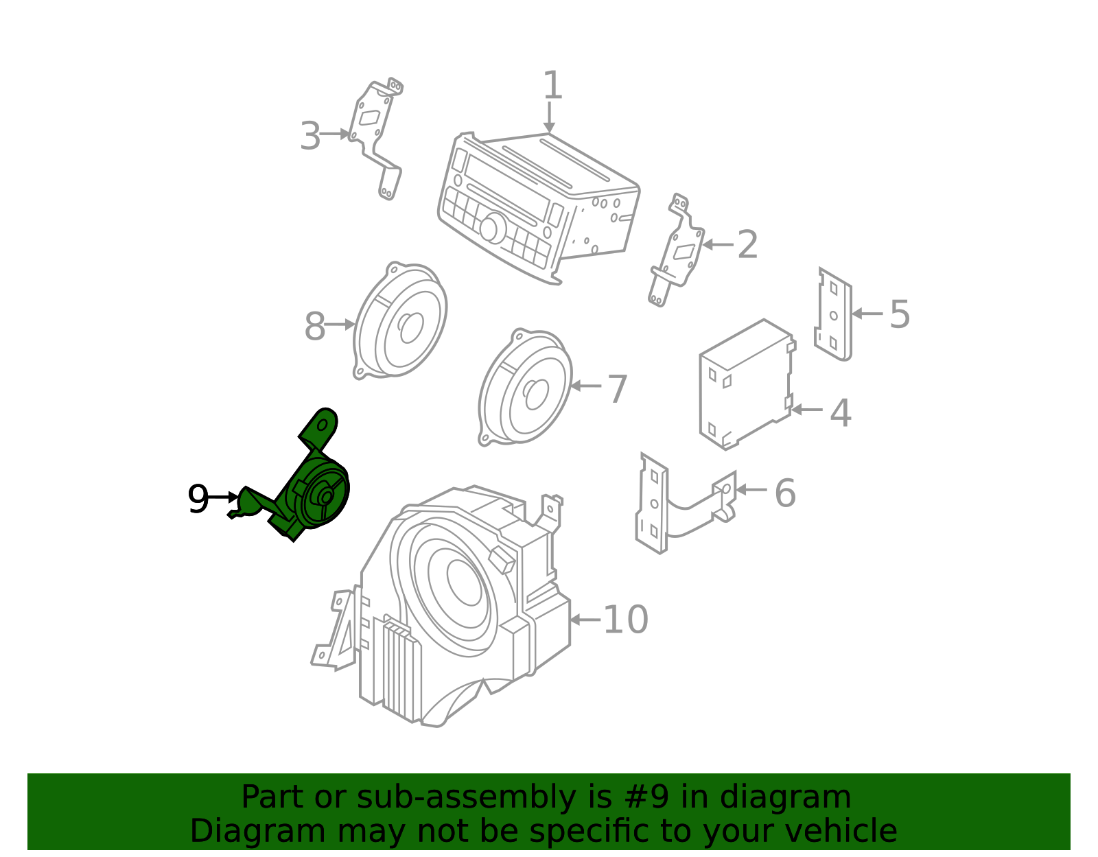 281E1-1KL0A - Tweeter 2011-2017 Nissan Juke | Official Nissan Parts Store