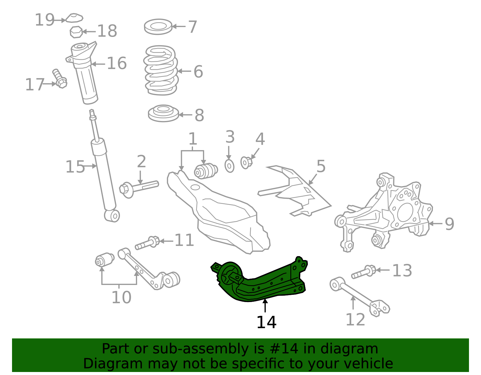 48760-0R040 - Trailing Arm 2019-2025 Toyota | Find Vintage Parts