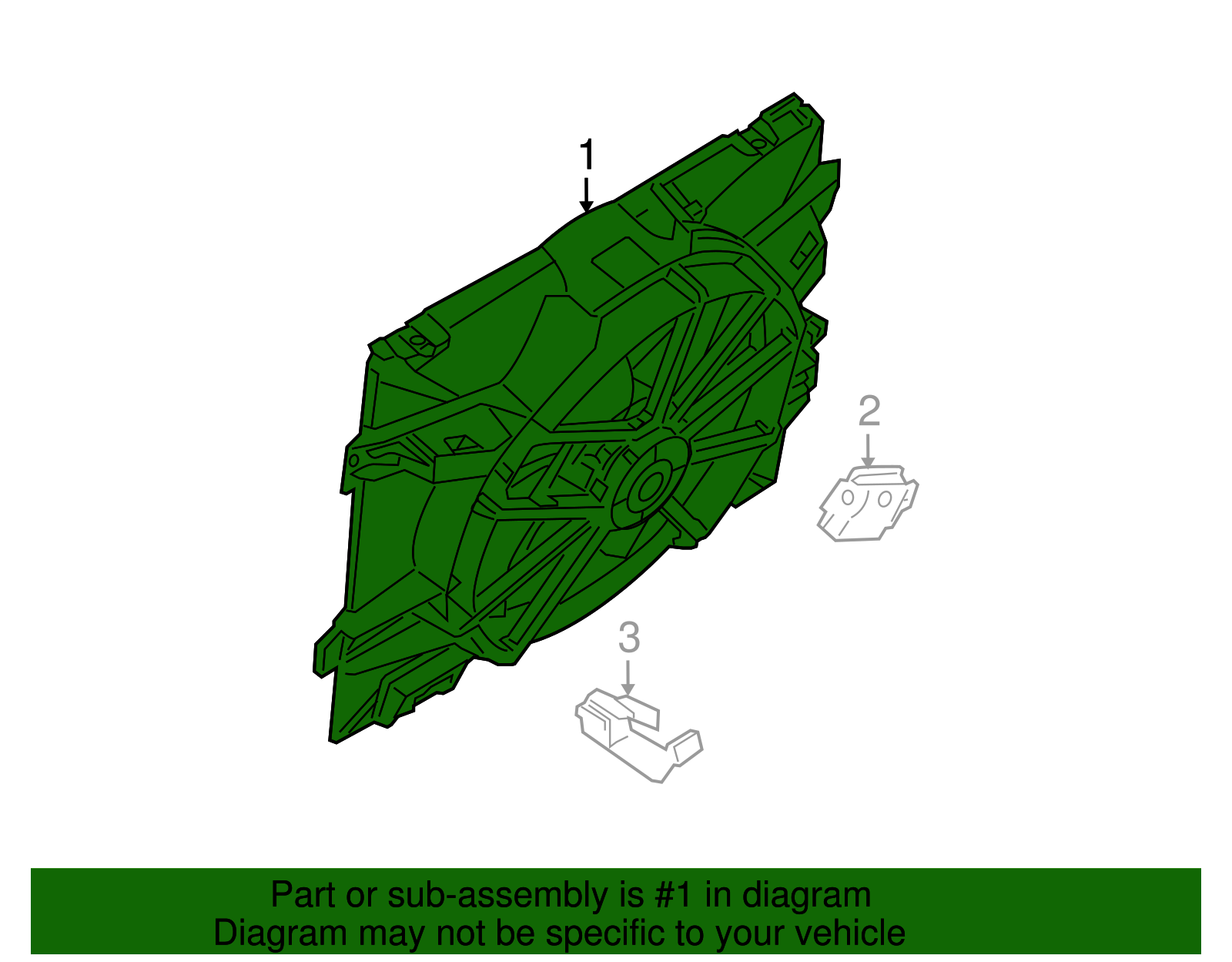 Genuine OEM Ford Part - Motorcraft™ Engine Cooling Fan Assembly RF-272 ...