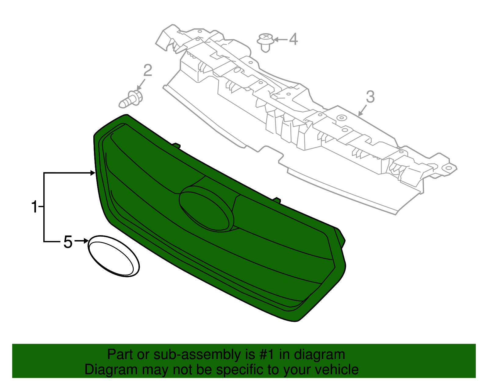 2015-2017 Subaru Legacy Grille 91121AL00A | Subaru Parts Store