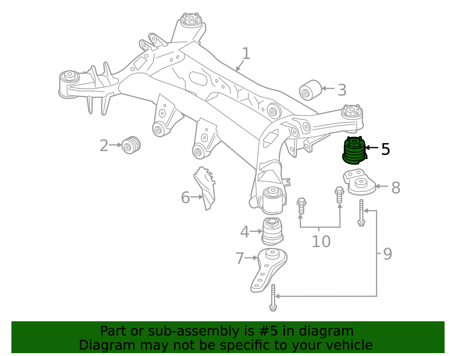 52275-WAA01 - High-Quality Suspension Crossmember Insulator for 2020 ...