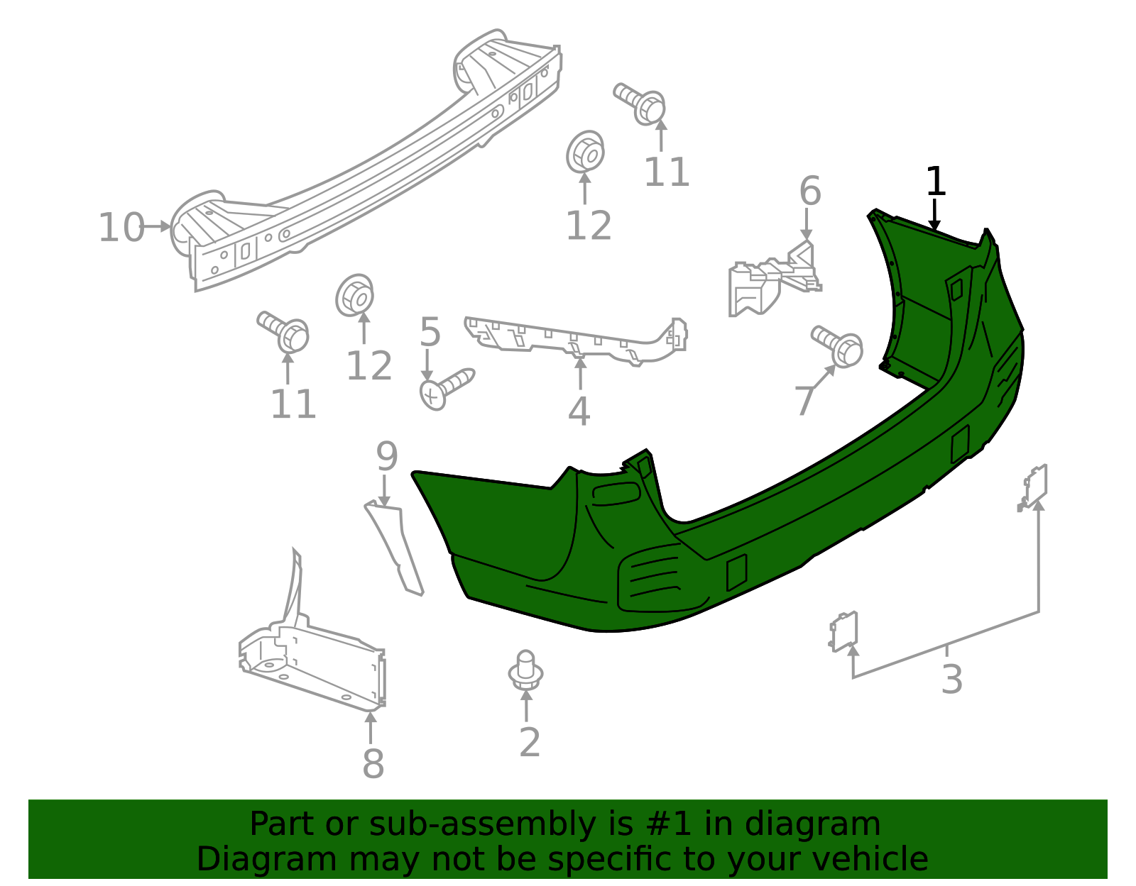 2022-2025 Subaru Outback Bumper Cover 57704AN35B | Subaru Parts Store