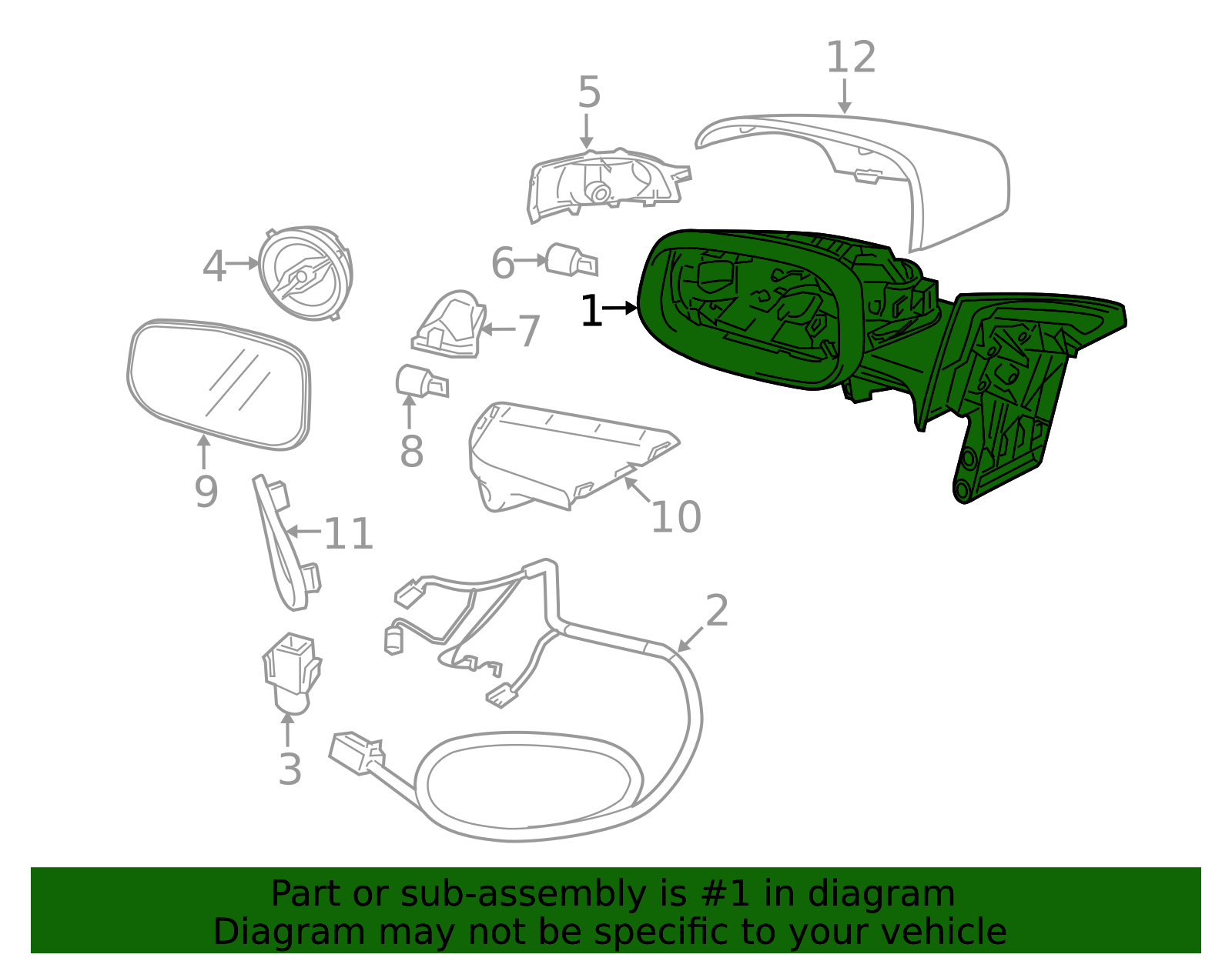 Mirror Housing - Driver's Side (LH) 30779733 | TascaParts.com