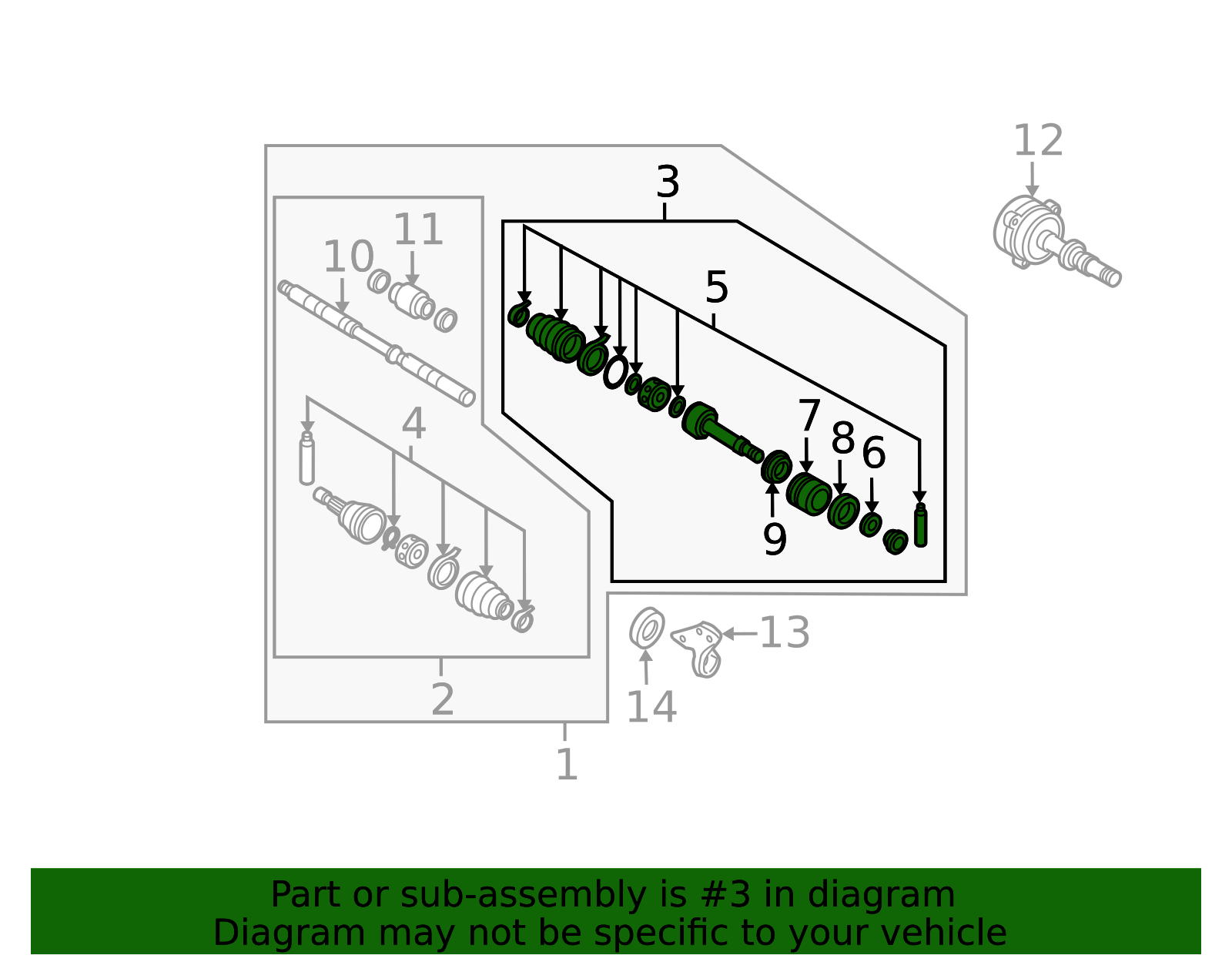 2006-2007 Nissan Murano Inner Joint Assembly 39711-CC40A | TascaParts.com