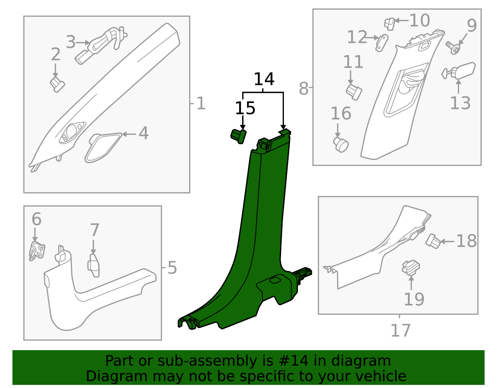 42778531 - Lower Center Pillar Trim | Partners Chevy