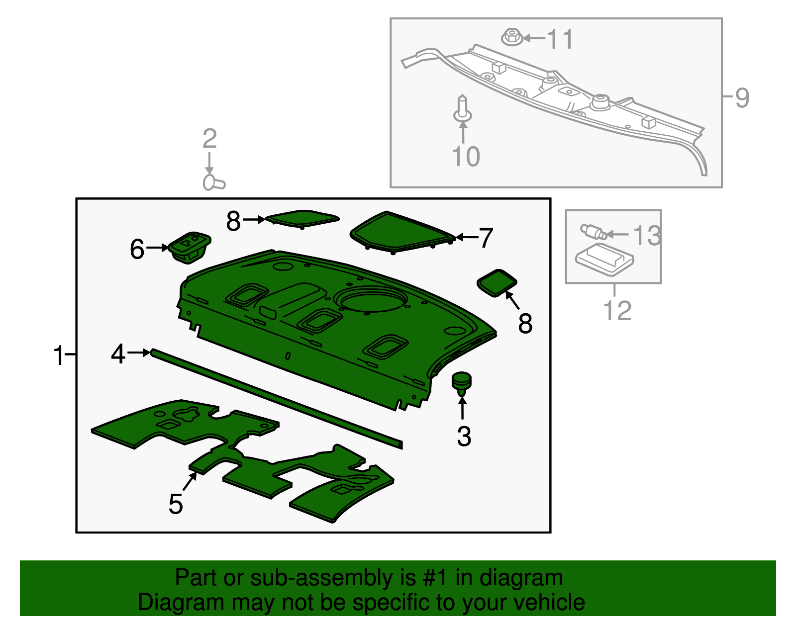 23315506 - 2016 Cadillac ATS - Medium Cashmere Rear Window Panel Trim ...