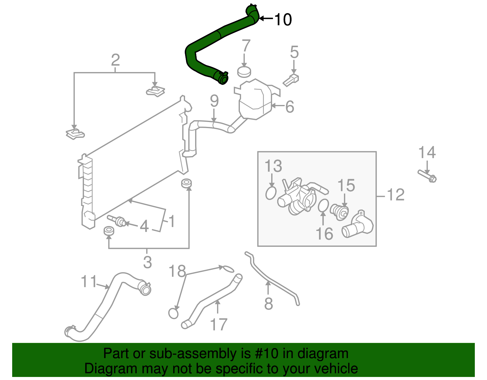 2007-2015 Ford Upper Hose AT4Z-8260-A | Ford OEM Parts Outlet