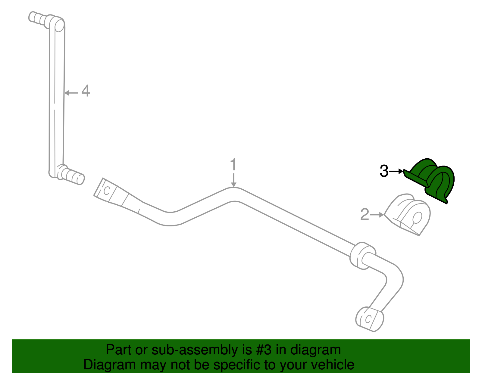 1986-2014 Ford | Stabilizer Bar Bracket | 4R3Z-5486-AA | Walls' Ford Parts