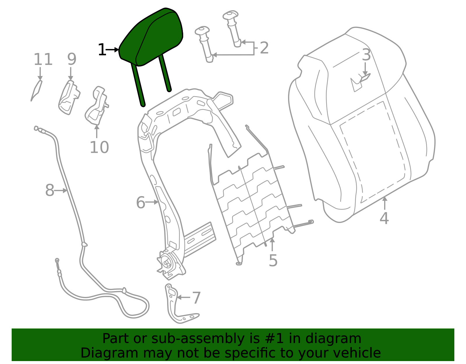 2022-2025 Toyota GR86 Headrest SU003-10358 | Toyota Parts Center