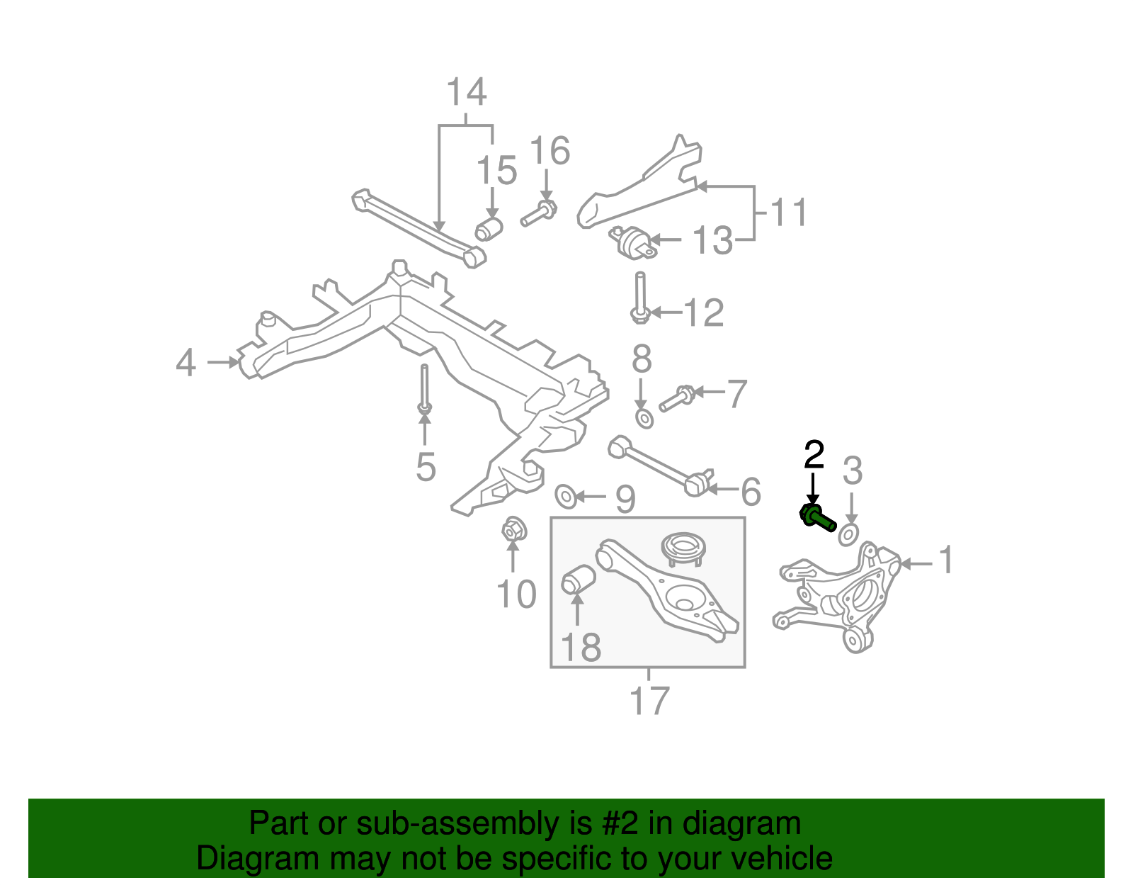 51711-2G000 - Disc Brake Caliper Bracket Mounting Bolt 2007-2016 Kia ...