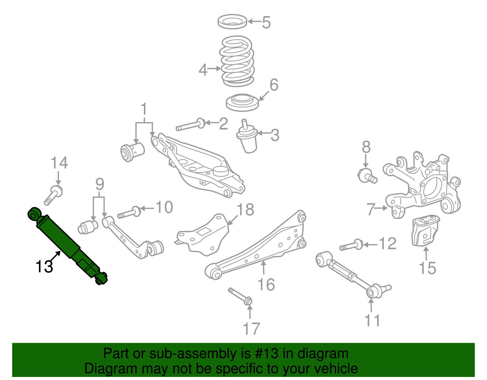 2016-2018 Toyota RAV4 Shock Absorber 48531-0R100 | Toyota Parts Center