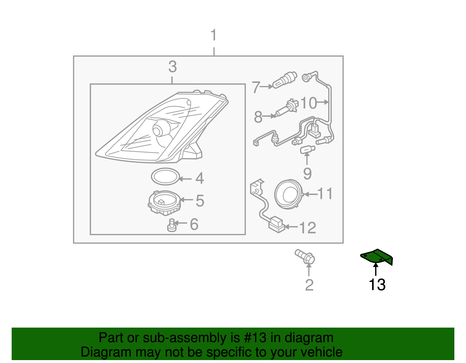 2003-2009 Nissan 350Z Headlamp Bracket 26090-CD000 | Bill Kay Nissan Parts