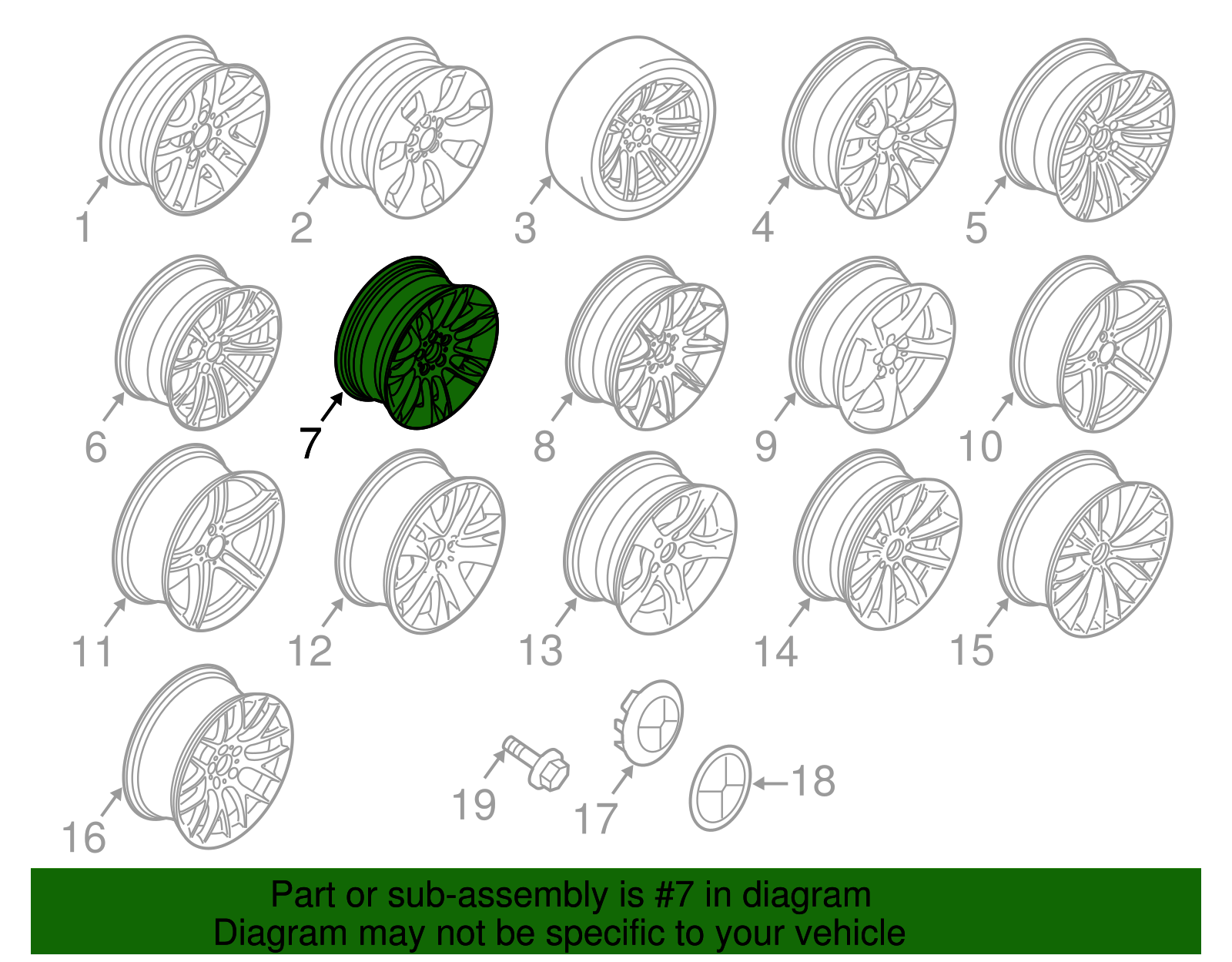 2008-2013 BMW Wheel, Alloy 36-11-2-283-556 | BMW Parts Online Hub