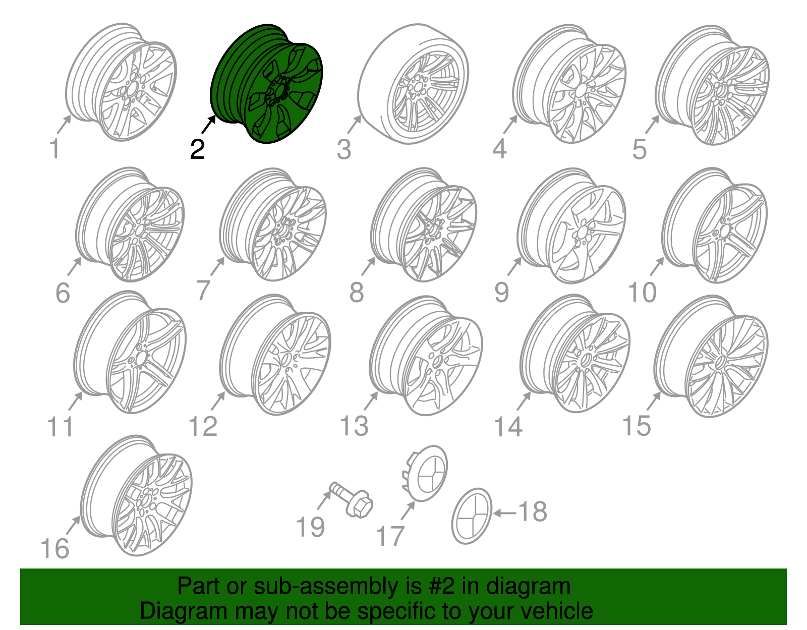 36-11-6-764-623 - Wheel Alloy - 2007-2013 BMW | BMWPartsHub