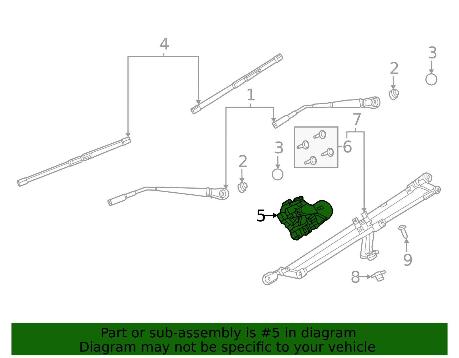 2021-2025 Ford Bronco Wiper Motor M2DZ-17508-D | TascaParts.com