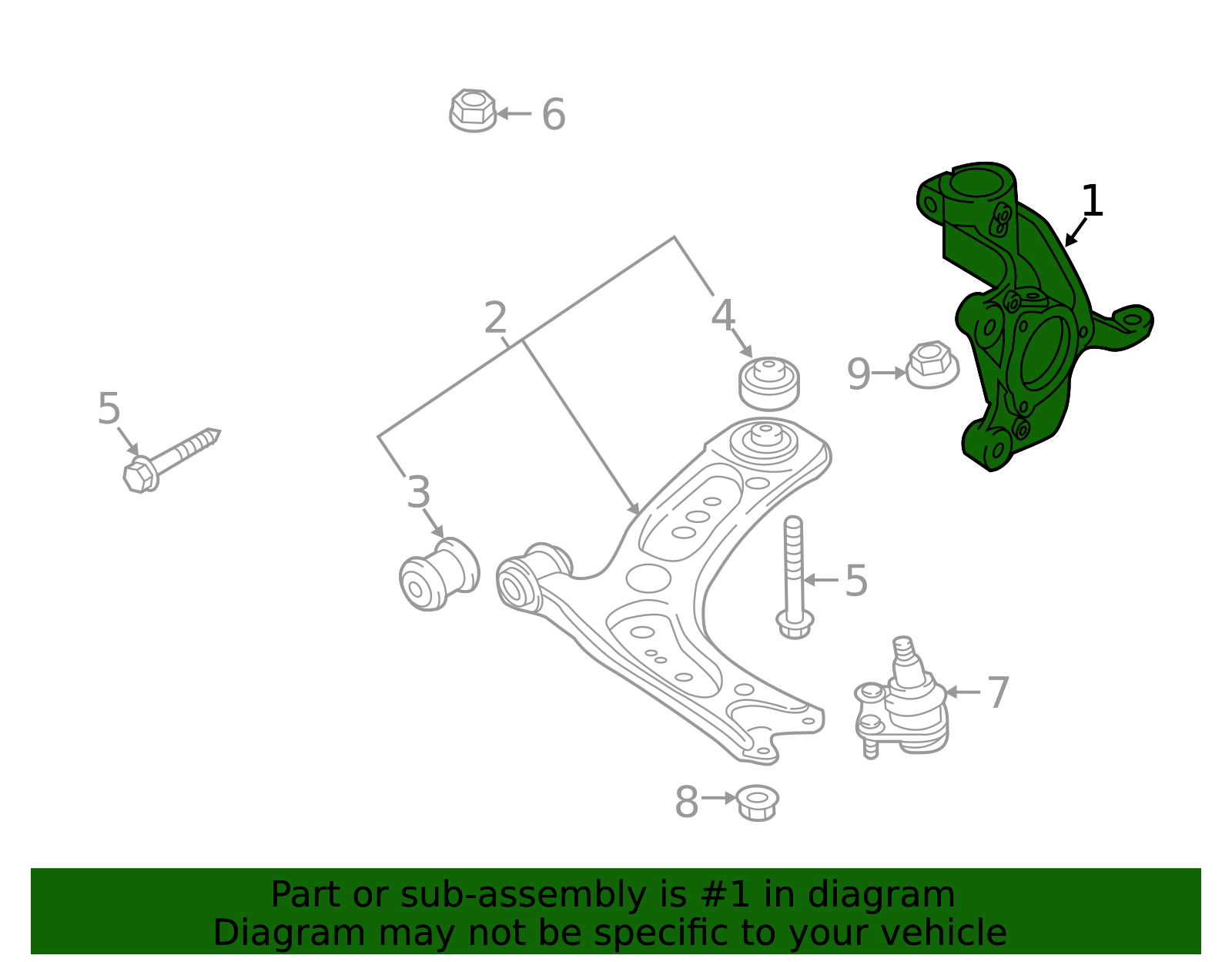 Steering Knuckle 5WA-407-256 | VW Direct Auto Parts