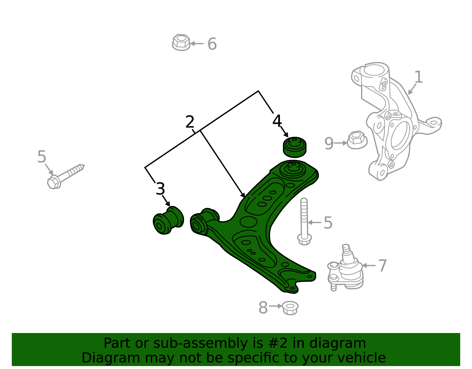 2015-2025 Volkswagen Control Arm 5WA-407-151 | OEM Parts Online