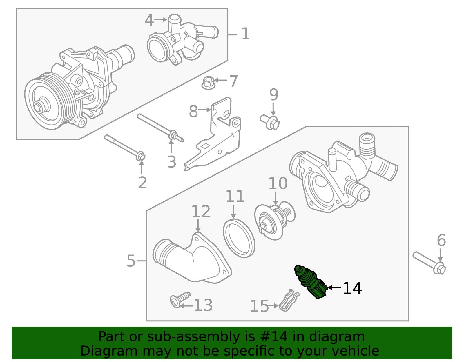2013-2021 Ford Engine Coolant Temperature Sensor 7M5Z-12A648-B | Ford ...
