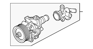 BK3Z-8501-G - Water Pump Assembly 2015-2019 Ford | Big 3 Auto Parts