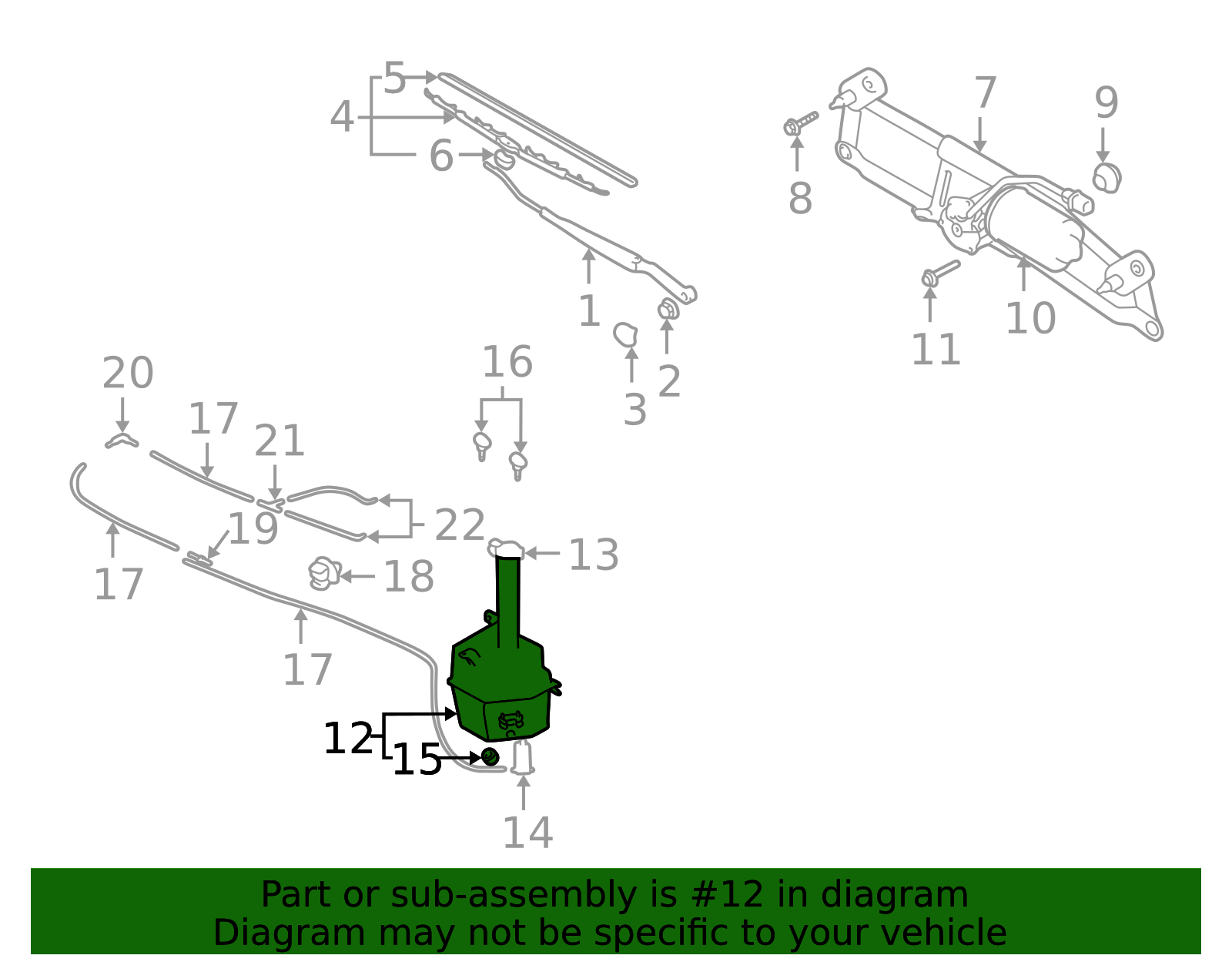 2001-2006 Hyundai Elantra Washer Reservoir 98620-2D000-DS | QuirkParts