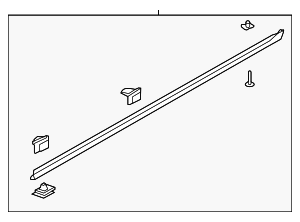 Genuine Rocker Molding for 2019-2023 Hyundai Santa Fe | Part# 87751 ...