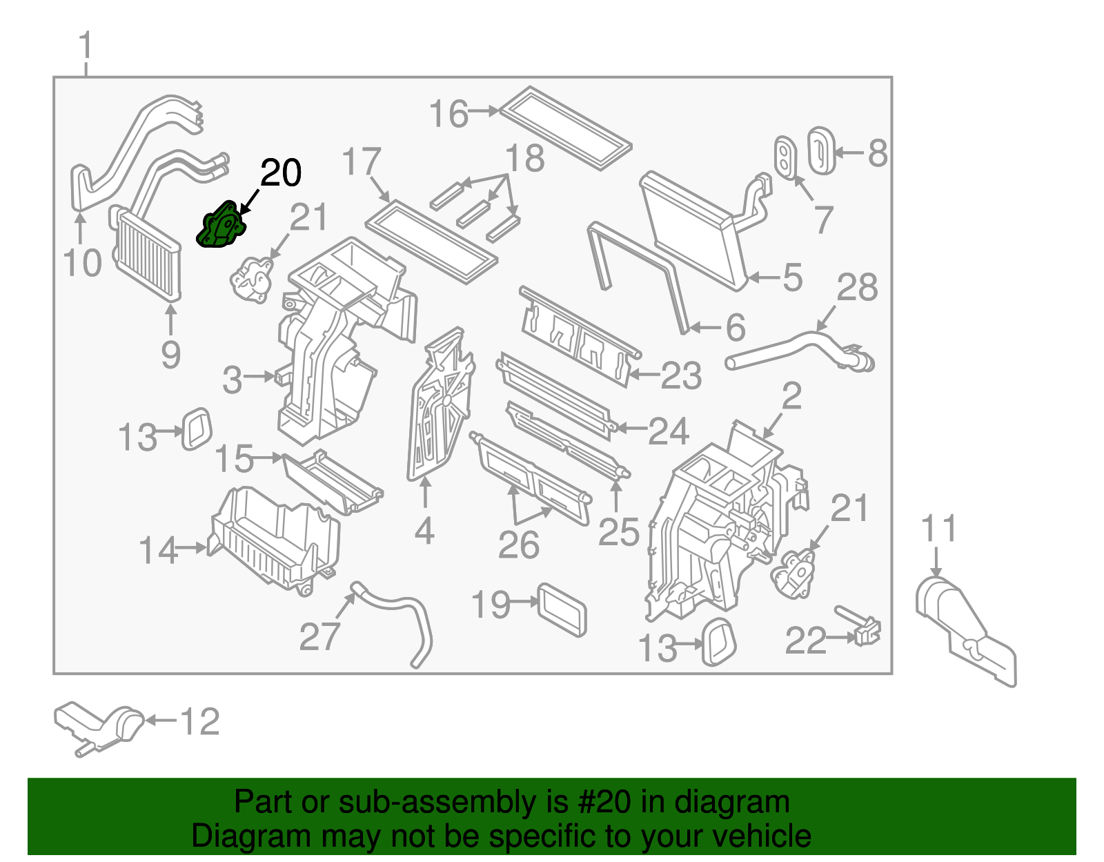 2011-2017 Hyundai HVAC Air Inlet Door Actuator 97157-3SAA0 | OEM Parts ...