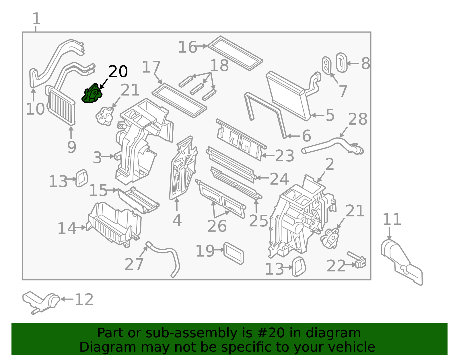 97157-3SAA0 - Hyundai HVAC Air Inlet Door Actuator Performance Auto Parts