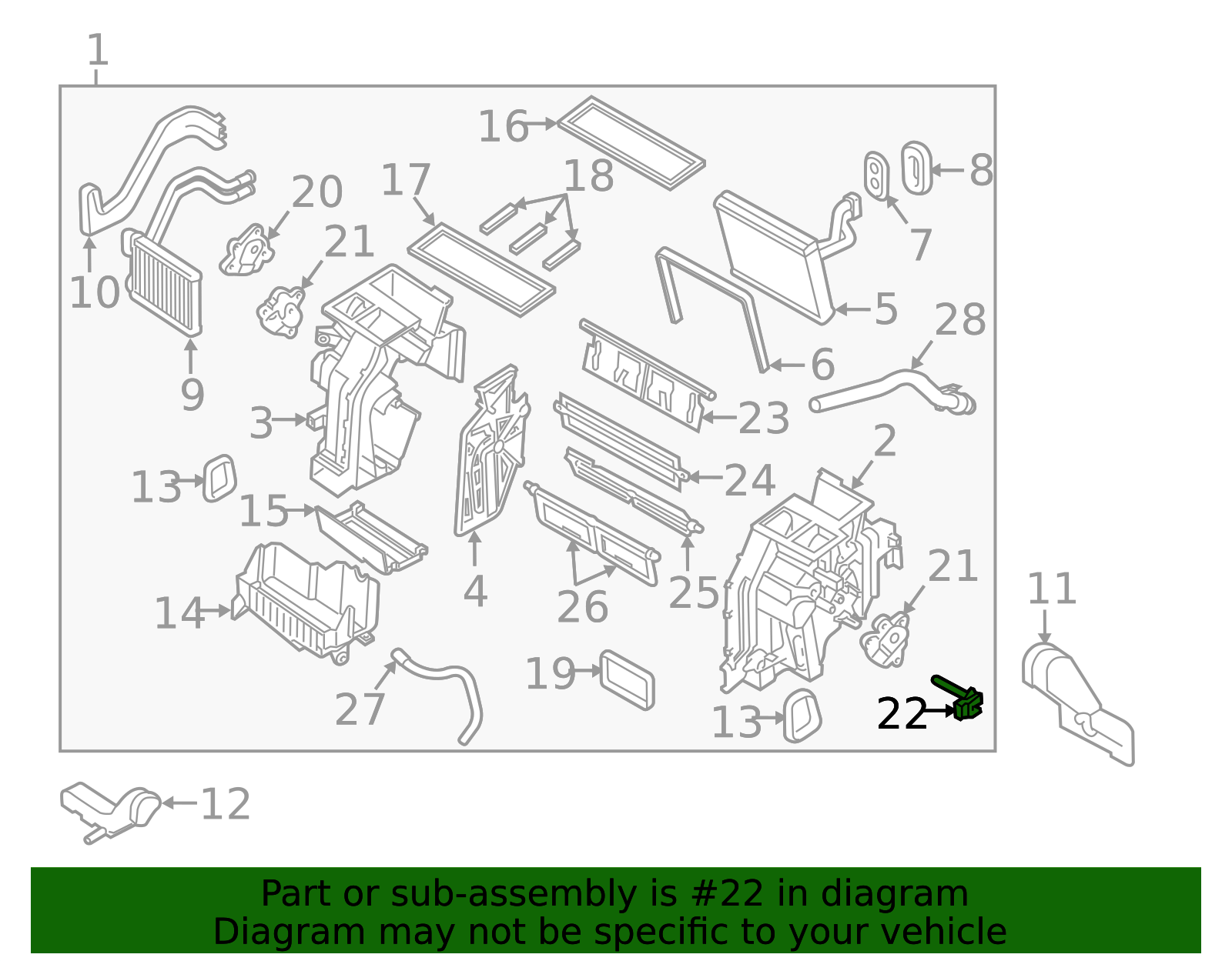 2011-2017 Hyundai A/C Evaporator Temperature Sensor 97614-3S000 | OEM ...