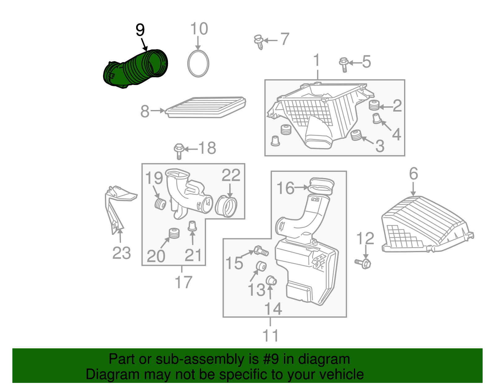 17228-RGL-A00 - 2005-2006 Honda Odyssey - Tube Air Flow | All Discount ...