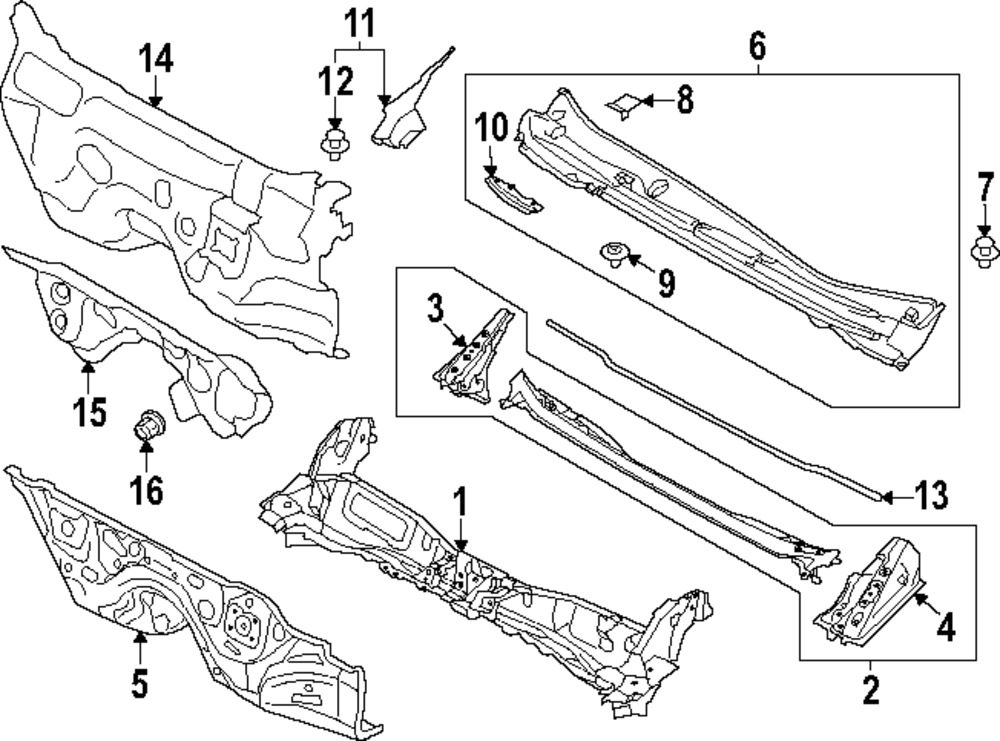 91419FN00A - 2024 Subaru Crosstrek - Cowl Grille | Subaru Parts HQ
