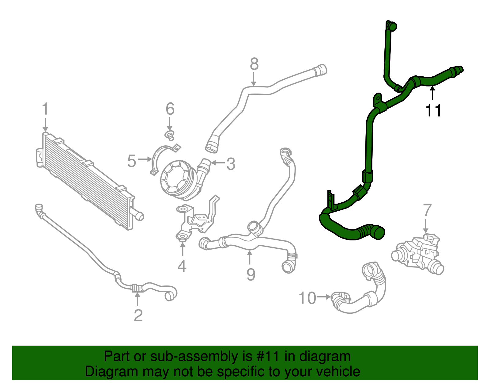 213-500-73-00 - Coolant Hose 2019-2020 Mercedes-Benz | Mercedes-Benz ...
