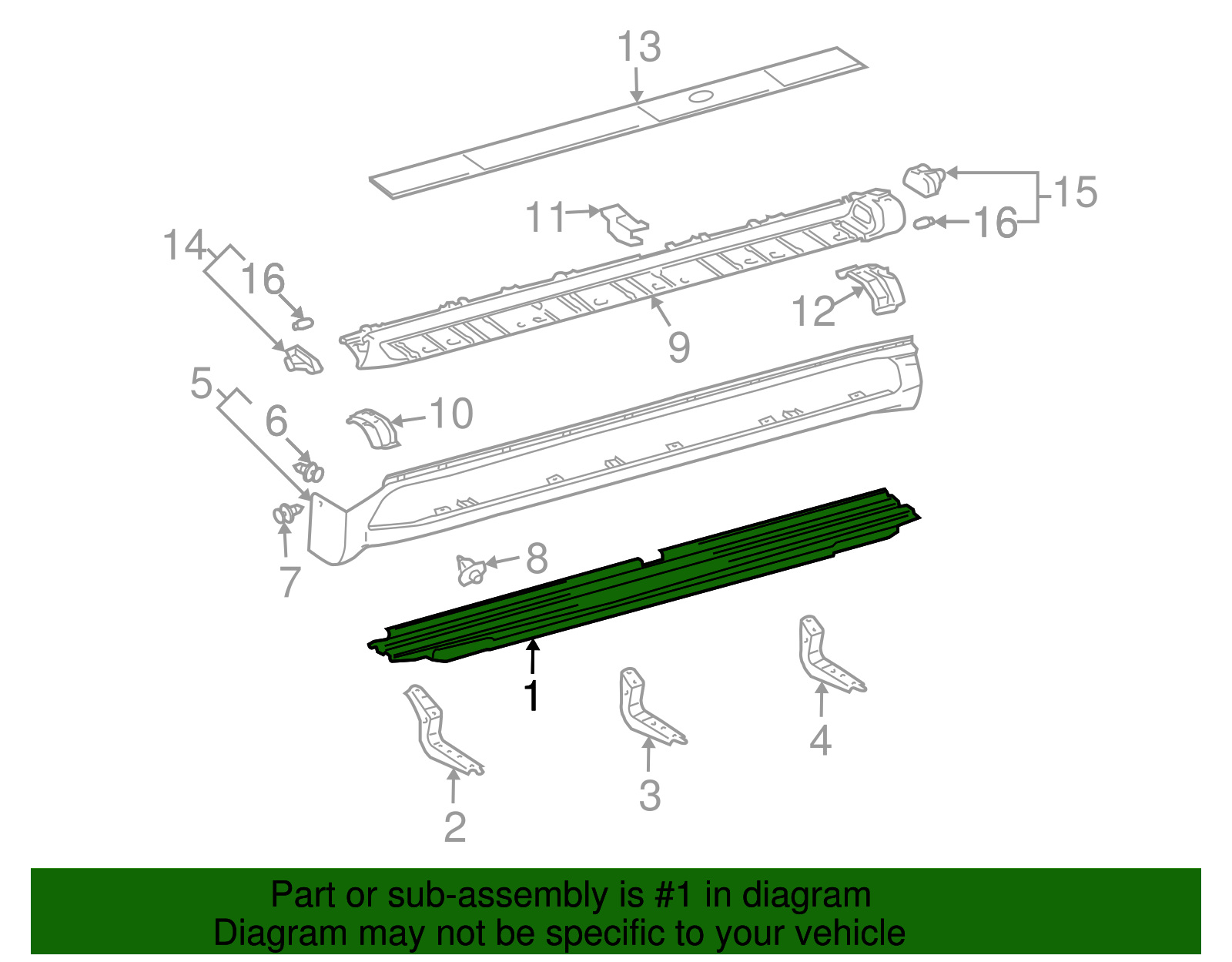 51782-60210 - High-Quality Running Board Reinforcement for 2003-2009 ...
